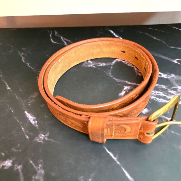 Vintage | Accessories | Vintage 96s Girl Scout Youth Brown Leather ...